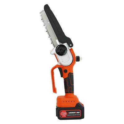 China Portable 6 Inch Mini Chainsaw Cordless Electric Brushless Battery Powered Chainsaw With Lubrication for sale