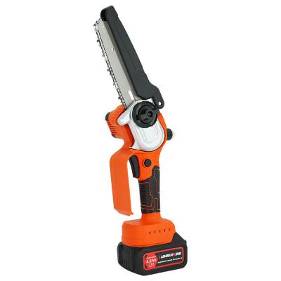 China Portable 6 Inch Cordless Chainsaw Brushless Mini Electric Battery Chainsaw With Automatic Oiler for sale