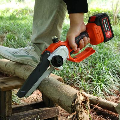 China Mini Brushless Chainsaw 6 Inch Cordless Electric Battery Powered Chainsaw With Automatic Lubrication for sale