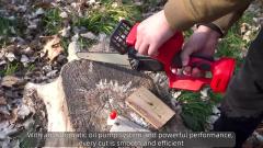 Cordless Mini Chainsaw 8 Inch Rechargeable Hand Held Chain Saw Machine Demo