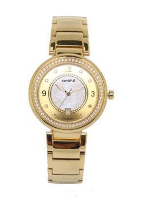 中国 ローズの金のダイヤモンドが付いている贅沢な女性ファッション・ウォッチ スチール・ケースが付いている34.0mm、女性の宝石類の腕時計及び背部 販売のため