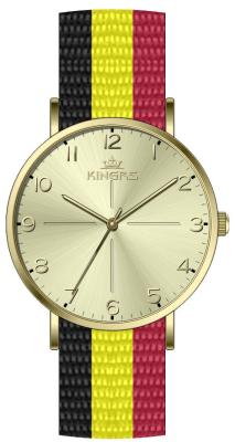 中国 36.0mm の円形の場合の Gilrs の太字のためのナイロン革紐の合金の腕時計 販売のため