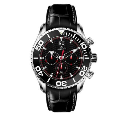 China os relógios de pulso luxuosos de aço inoxidável Multifunction de homens de faixa do couro genuíno do caso de 47.0MM à venda