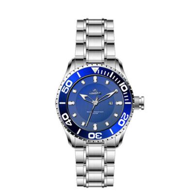 China Quartzo de aço inoxidável Vogue dos relógios da prata 47.0mm completamente para homens à venda