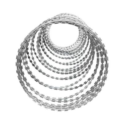 Китай Экономичный индивидуальный дизайн Concertina цена Антискалочная лезвие колючая проволока тюрьма бритва колючая проволока продается