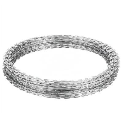 China China High Quality Low-carbon Steel Razor Barbed Wire CBT-65 Galvanized Concertina Barbed Wire Rolls for sale