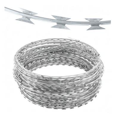 China Protecting Mesh Razor Barbed Wire BTO 22 Hot Dipped Galvanized Concertina Barbed Wire Rolls For Sale for sale