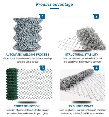 China High Quality And Latest Design Galvanized Residential Chain Link Fence 25 Ft With The Barbed Wire Chain Link Fence for sale