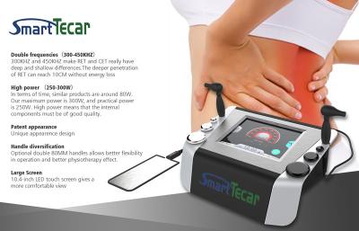 中国 300KHz CET RET Tecar療法機械痛みの軽減のPlantar FasciitisのためのスマートなTecartherpay機械 販売のため