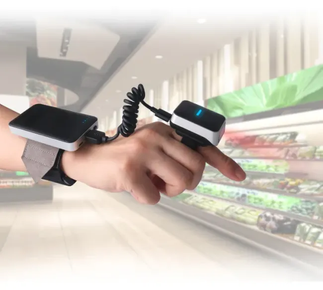 DI9010-1D Mini Bluetooth Barcode Scanner - Front View