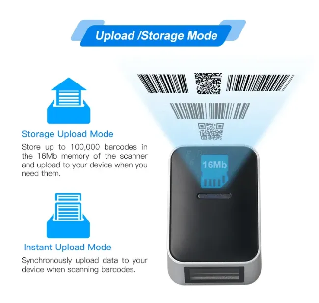DI9010C-2D Bluetooth Barcode Scanner side view