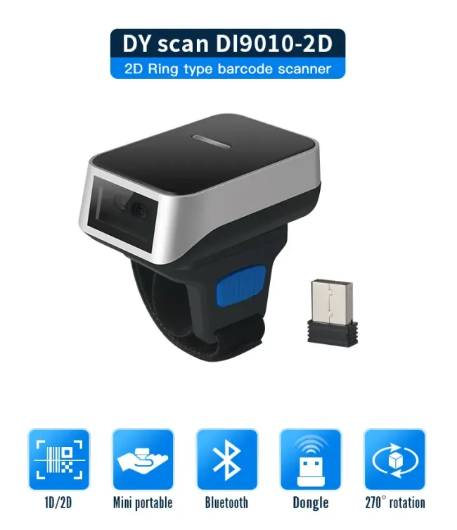 DI9010C-2D Finger Wearable Barcode Scanner front view