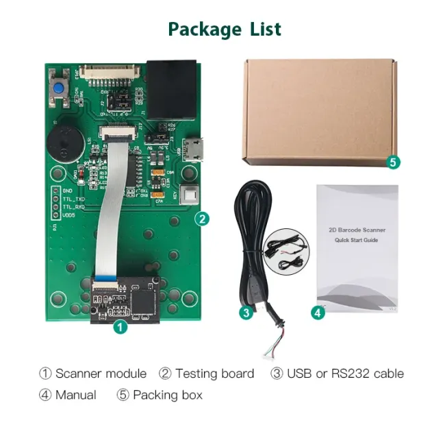 DE2106 Barcode Scanner Module Packaging