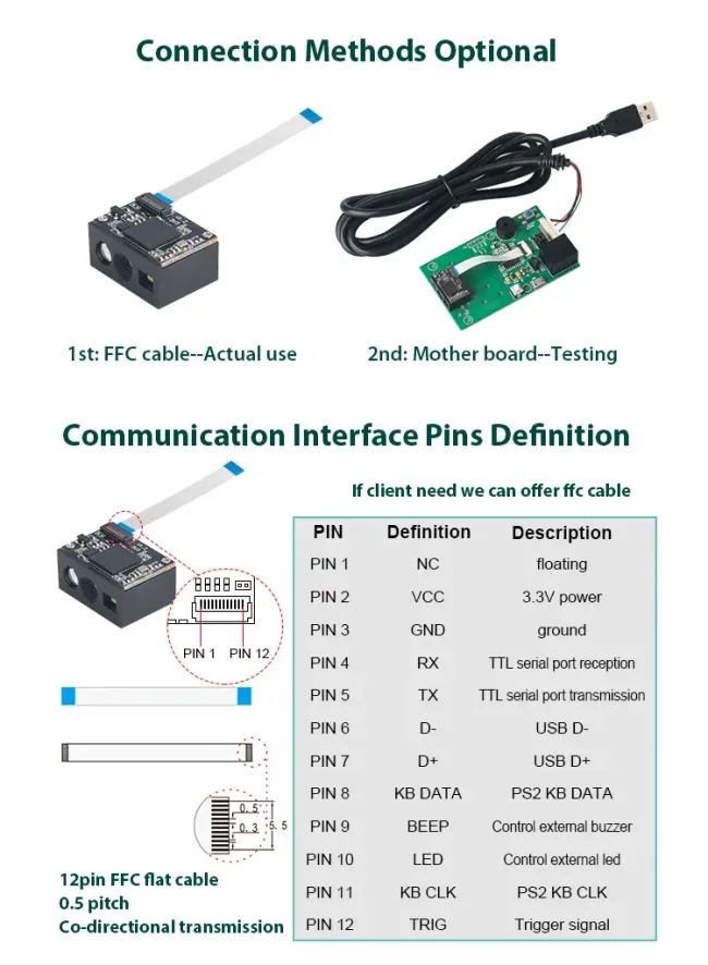 DE2290D Scanner Module - Connection Detail