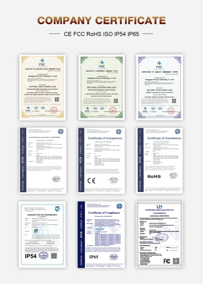 DYscan product certifications