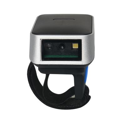 China Black Ring Wireless Barcode Scanner With CMOS Sensor 360mAh Battery For Inventory for sale