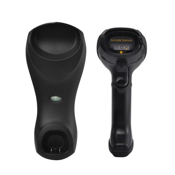 Quality 512k Storage 1600mAh Battery Wireless 2D Barcode Scanner With Charging Cradle for sale