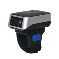China Mini 1D 2D CMOS Wireless Barcode Scanner Wearable Bluetooth Ring Finger QR Code Scanner for sale