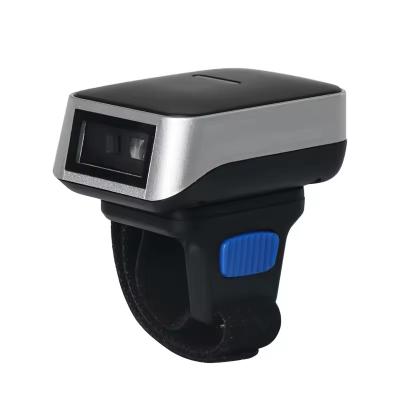 중국 미니 1D 2D CMOS 무선 바코드 스캐너 웨어러블 블루투스 반지 손가락 QR 코드 스캐너 판매용