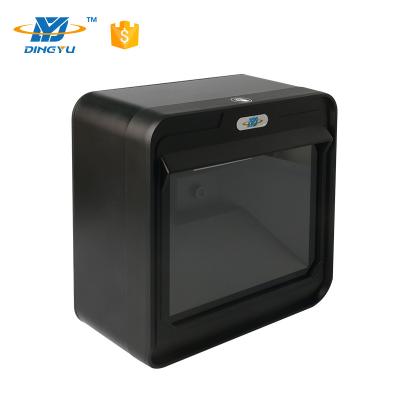 China Big Screen Omnidirectional Barcode Scanner 2D CMOS Desktop Qr Code With Memory for sale