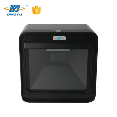 China Big Screen Omnidirectional Barcode Scanner 2D CMOS Desktop Qr Code With Memory for sale