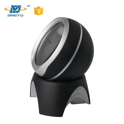 China Made in China Stationary Black 2D Desktop Supermarket High Speed Barcode Scanner for sale