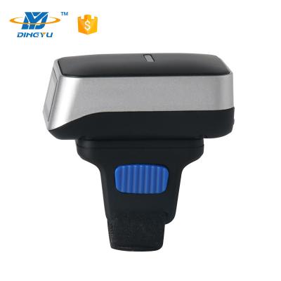 China Mini Bluetooth Finger Scanner , Ring Type 1D Wireless USB Barcode Reader DI9010-1D for sale