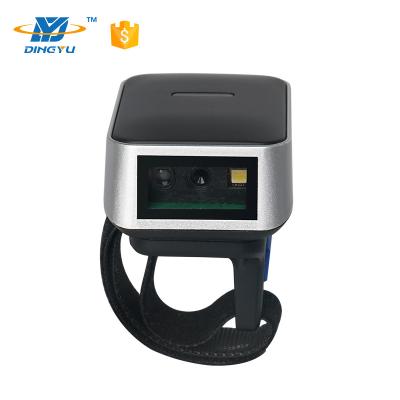 China OEM 32 Bit CMOS Wireless QR Code Scanner Mini LED 2d Ring Type Barcode Scanner DI9010-2D for sale