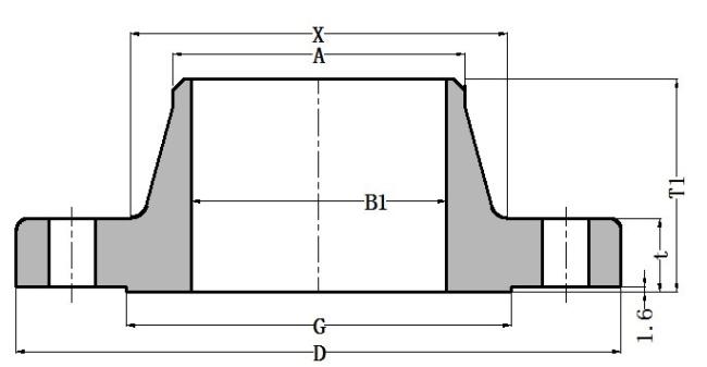 ANSI/ASME B16.5 ASTM A105 Forged Carbon Steel Weld Neck Pipe Flanges Class 300LB WNRF Raised Face 0