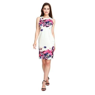 China Newest Design Women Floral Print Sleeveless Mini Dress Formal Lady  Dress Hot Sale for sale