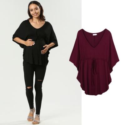 China Newest Design Women Top with Batwing Sleeves & Waistband for sale
