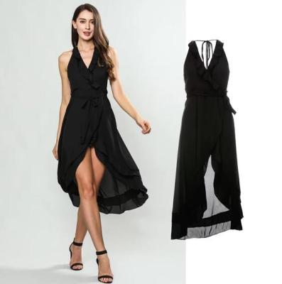 China 2019 New Fahion Halter Neck Wrap Dress for Women for sale