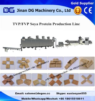 China Automatic TVP TSP Texturized soyabean protein/soy chunks/nuggets/mince extruder machinery production line for sale