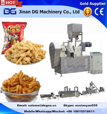 China Automatic corn grits cheetos/kurkure/nik naks/corn curls extruder making machine manufacturer production plant for sale
