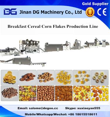 China Automatic twin screw extruder for making corn flakes instant breakfast cereals baby food snack food for sale