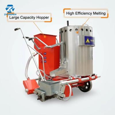 China Automatic Thermoplastic Road Marking Machine with Lithium Battery Drive and Glass Bead Applicator for Road Traffic for sale