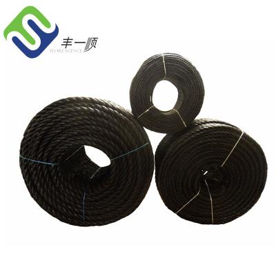 China 3 Strand 6mm Polypropylene split film rope with green color for sale