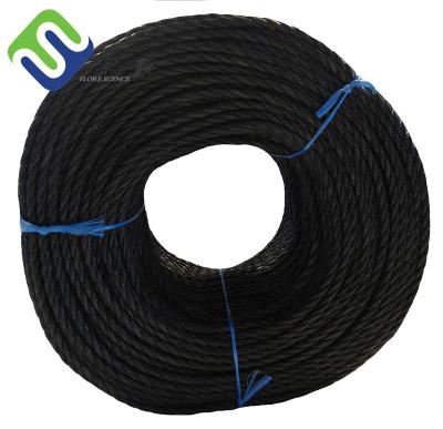 China Black Polypropylene Net Split Film Rope With Customized Size and Packing for sale