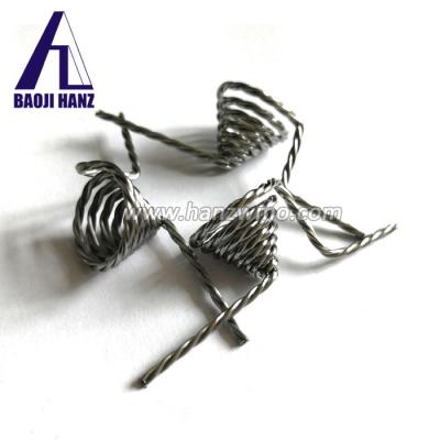 China 0.6mm 0.8mm twisted tungsten single strand wire for vacuum coating heating element for sale