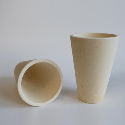China Gold Mine Laboratory Fire Assay Chamotte Crucible Custom Shapes And Size for sale