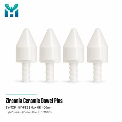 China High Precision Zirconia Ceramic Dowel Pins 3Y-TZP 8Y-FSZ Flatness 0.002mm OEM Custom Max OD 400mm for sale
