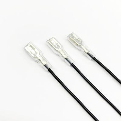 China Custom 2.8/4.8/6.4mm Female Spade Quick Connectors Wire Crimp Terminal Block with Insulating Sleeve and 20cm Wire Harness Assembly for sale