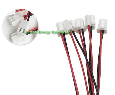 China Custom JST 2.54mm 2PIN Female and Male Connecting Plug with Red Black Terminal Connector Wire Harness Assembly for sale