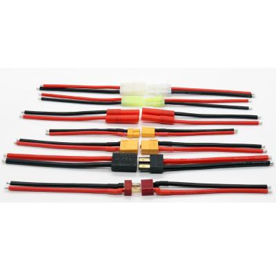 Cina XT90 XT60 XT30 male and female Conector 10/12/14/16AWG 200mm 250mm Silicone Wire Cable For RC Airplane Drone Battery in vendita