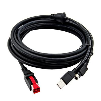 China Custom-made USB to DC Power Cable Hosiden 3Pin Din 12v 24v Power Cable Assembly Manufacturer for sale