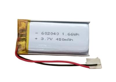 China 1S 3.7 V Lipo Battery 450mAh 602040 Lithium Ion Polymer Batteries for sale