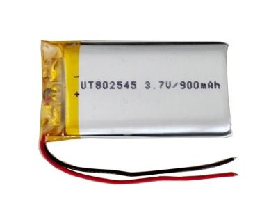 China Single Cell Lipo Battery 802545 3.7V 900mah Rechargeable Li-polymer Battery for sale