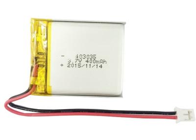 China Rechargeable 403035 Li Polymer Battery Pack 3.7V 400mAh For POS / Track / GPS for sale