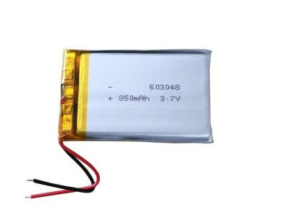 China 603048 Lithium Polymer Battery Pack 3.7V 850mAh Lamp Lipo Batteries for sale