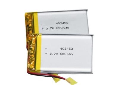 China Prismatic 3.7V 403450 650mah Lithium Polymer Battery Pack For POS Machine for sale